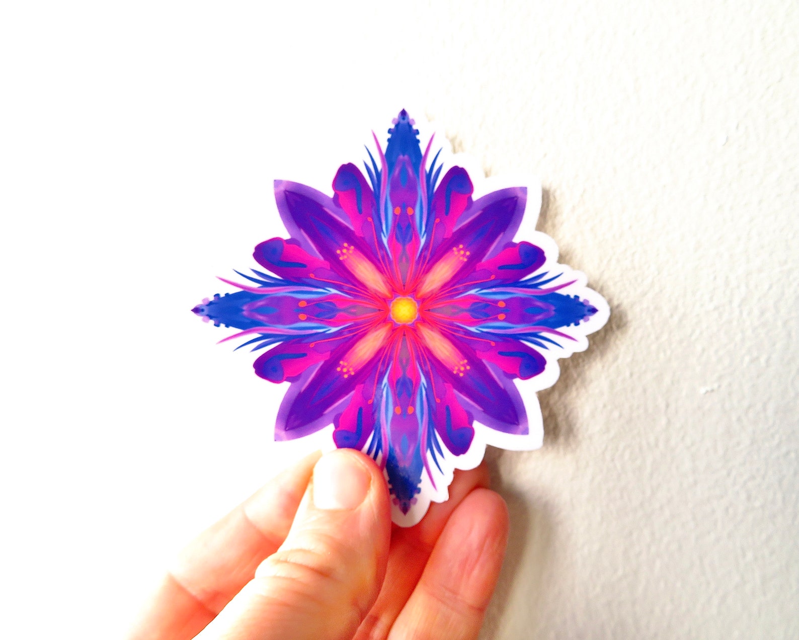 Flower sticker floral laptop decal | Etsy