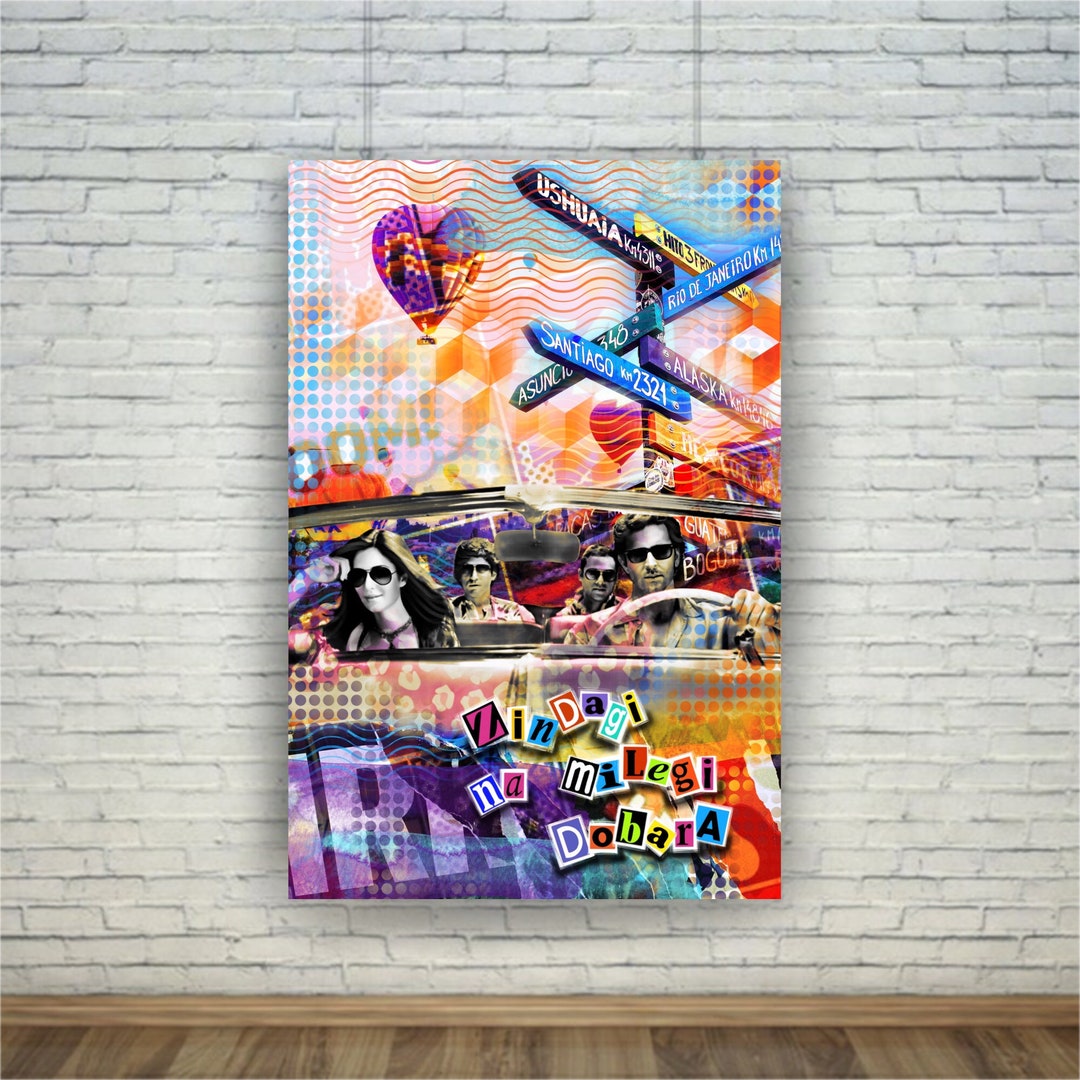 Zindagi Na Milegi Dobara Poster: Bollywood Graffiti Art Print (digital ...