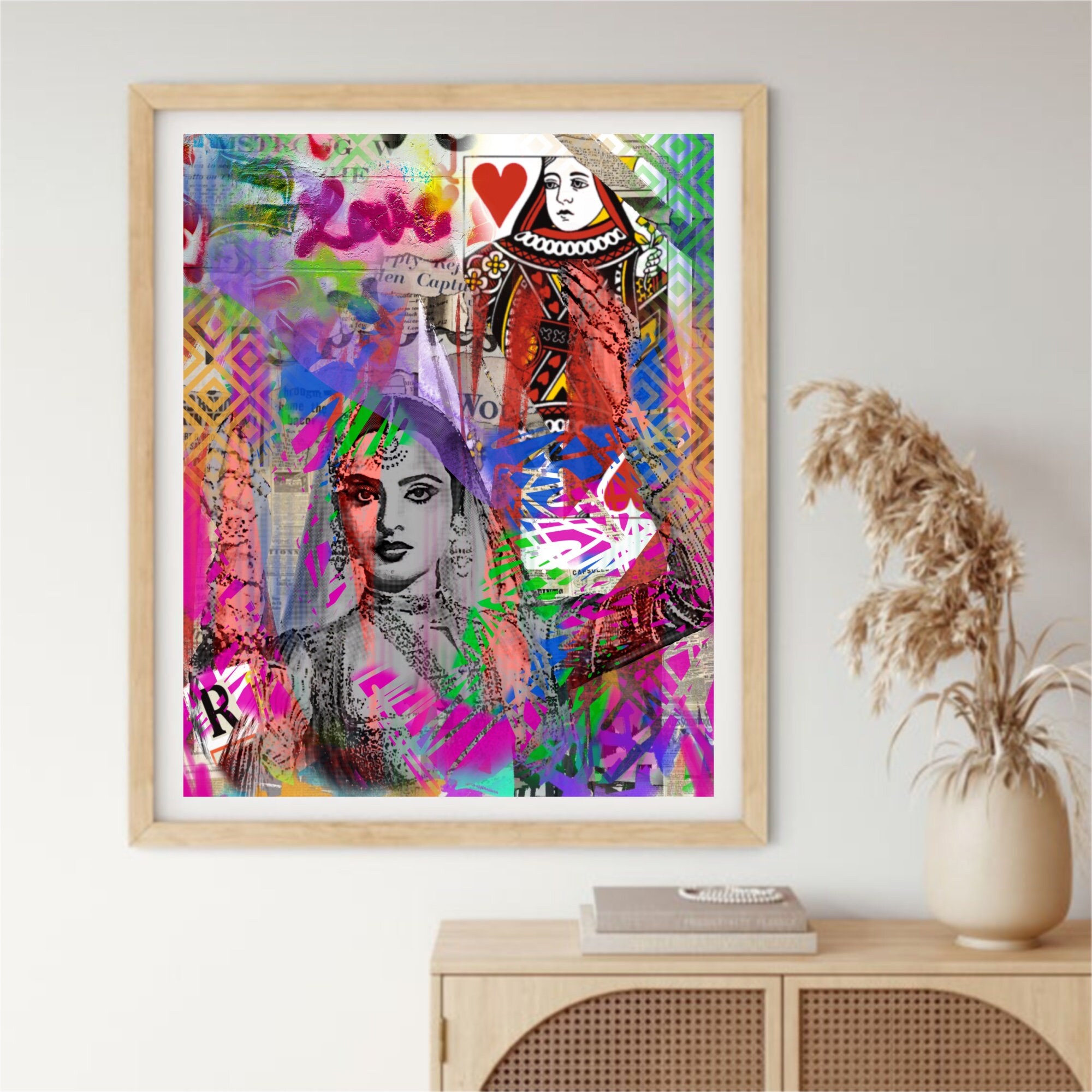 Queen of Hearts - Rekha | Bollywood Wall Art | Digital Download ...