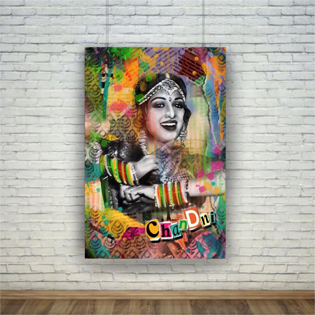 Sridevi Chandni Bollywood Art: Desi Graffiti Film Poster (digital ...