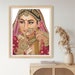 Indian Bride Art Print: South Asian Wedding Portrait (digital Download ...
