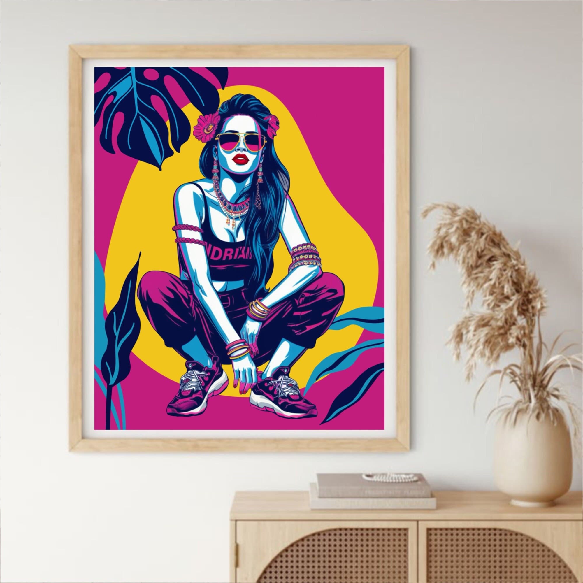 Desi Pop Art, Indian Woman Bollywood Wall Art Home Decor South Asian ...