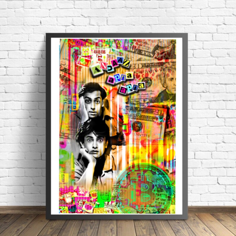 Andaaz Apna Apna Bollywood Movie Poster: Desi Art Print (digital ...