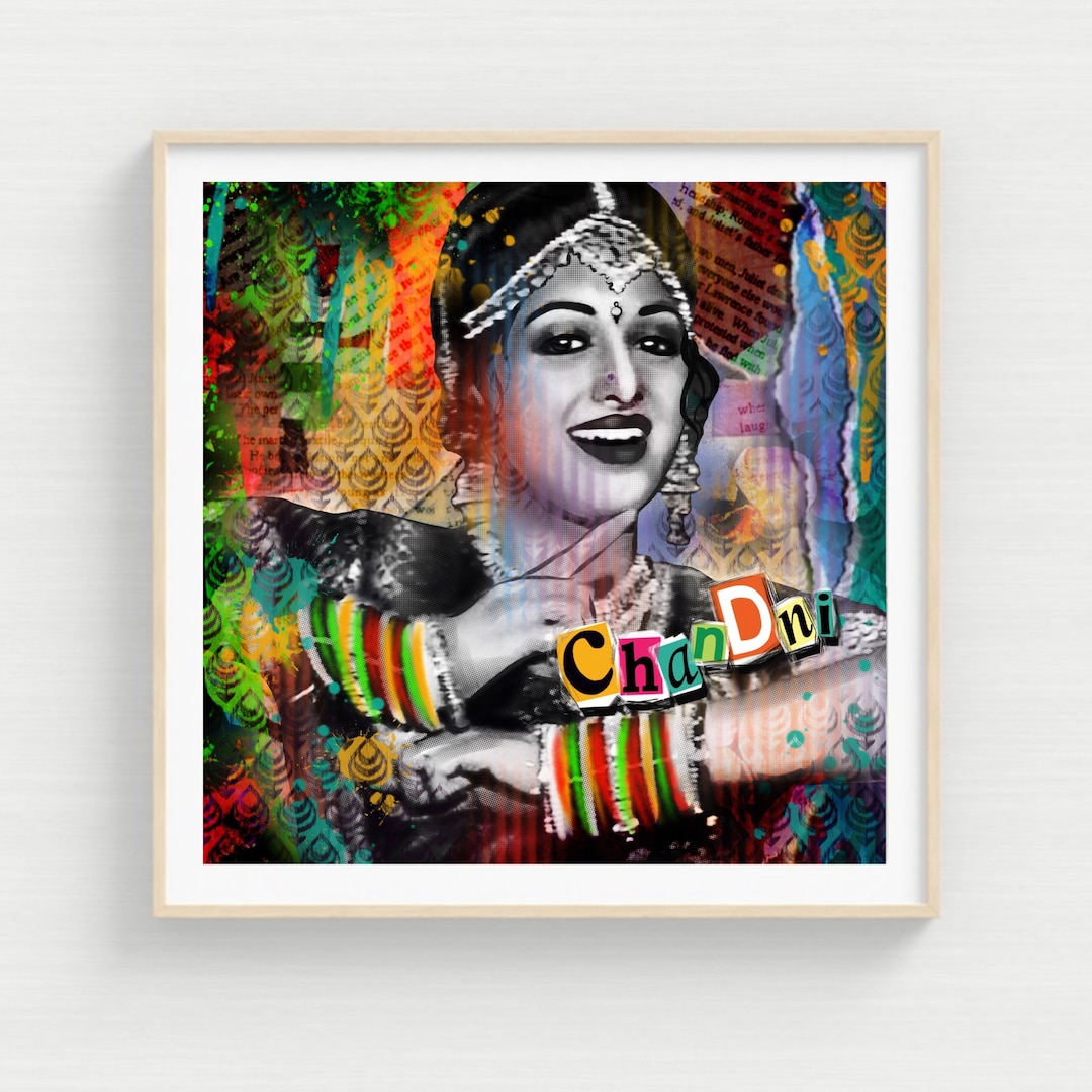 Sridevi Chandni Bollywood Art: Desi Graffiti Film Poster (digital ...