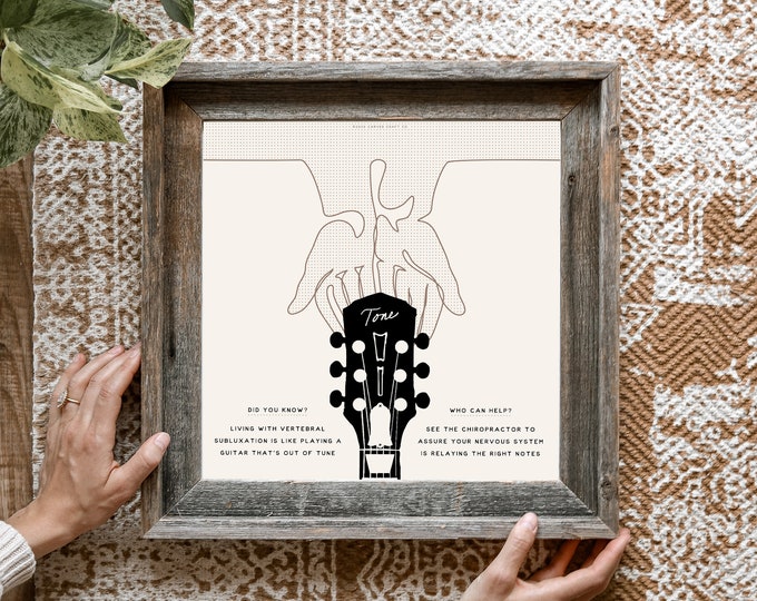 New! Guitar String Tone Analogy Poster for Chiropractic Office [upper ...