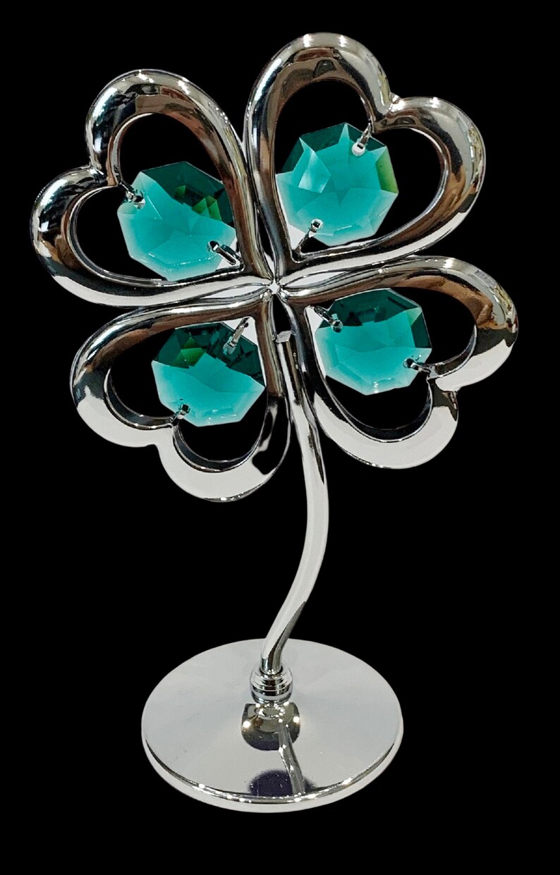 Crystocraft Crystal 4 Four Leaf Clover Ornament Swarovski - Etsy