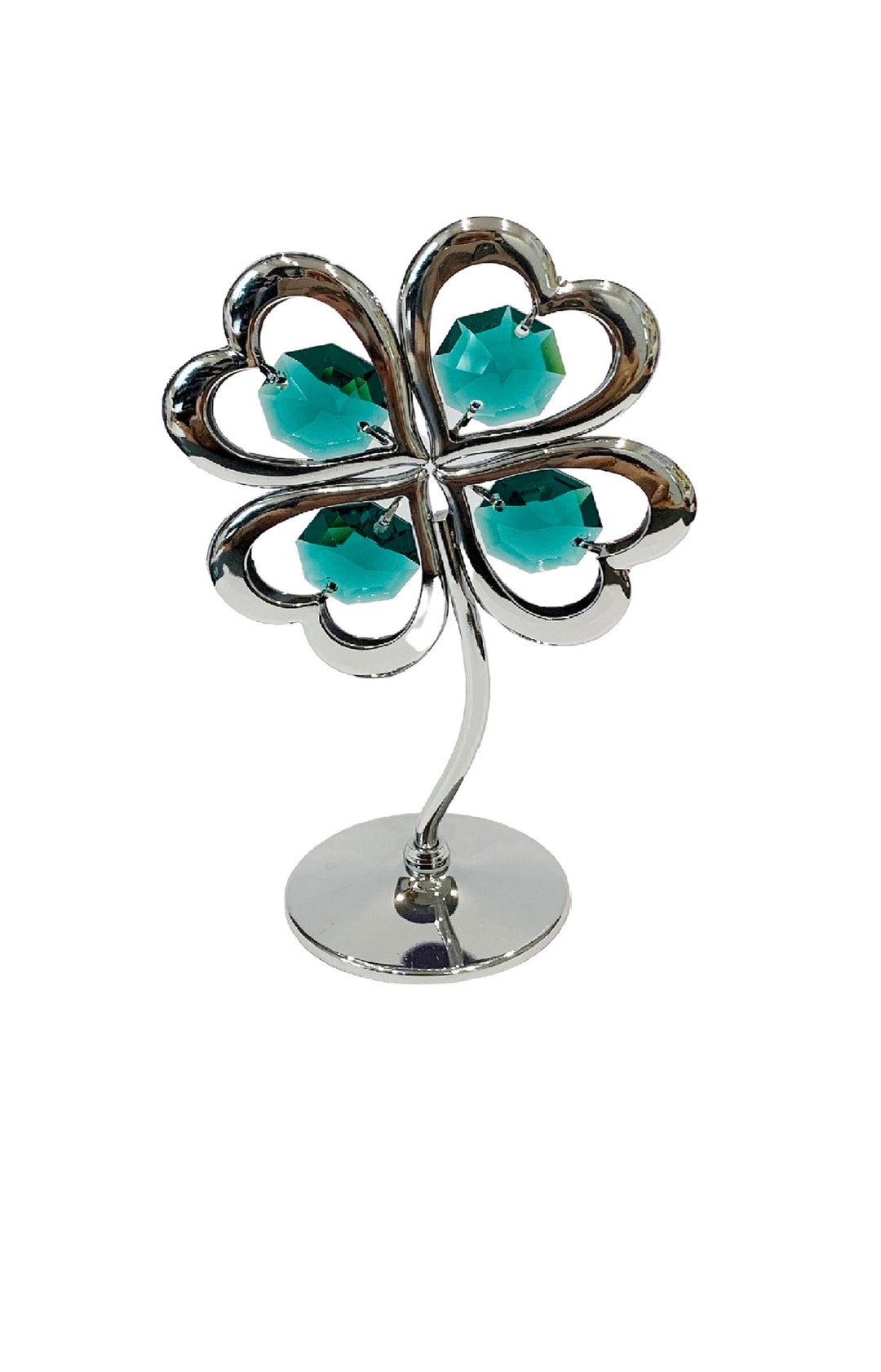 Crystocraft Crystal 4 Four Leaf Clover Ornament Swarovski Elements Gift ...