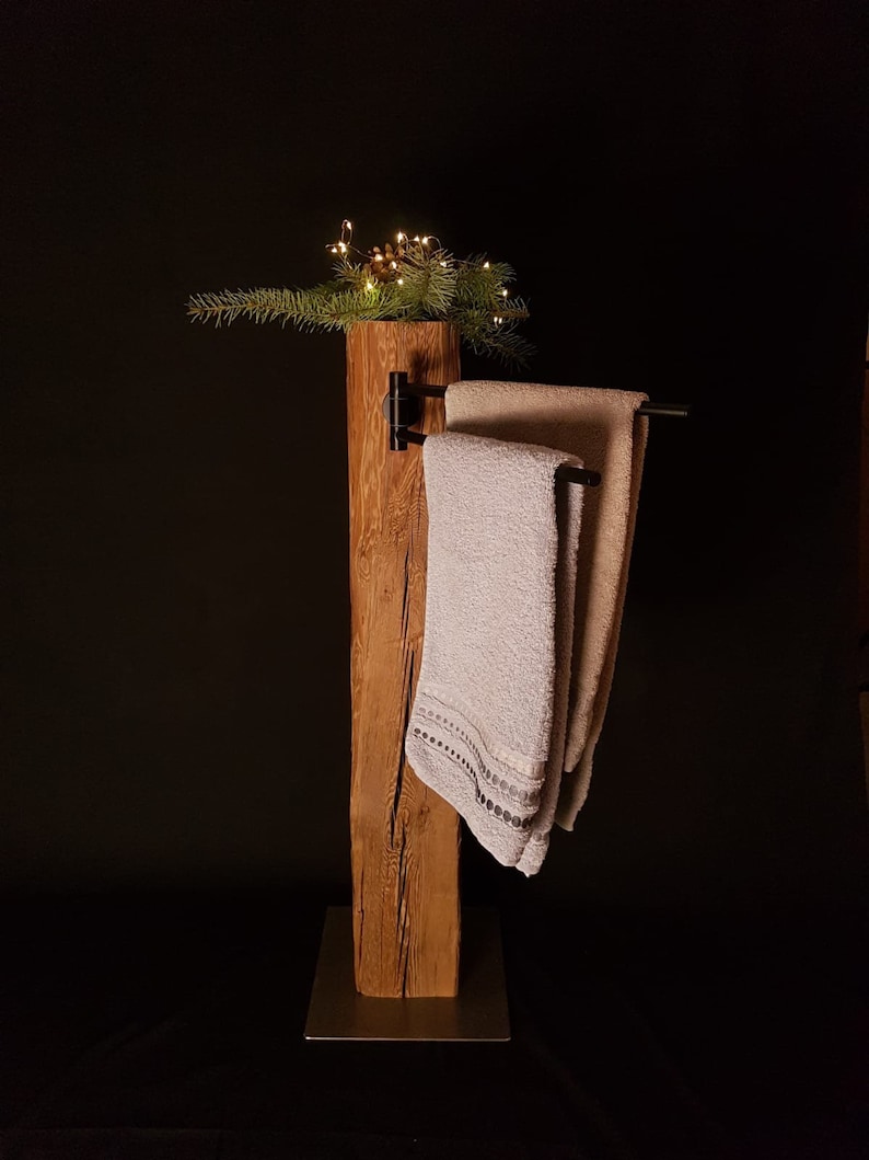 Towel Holder Made of Old Wooden Beams - Etsy