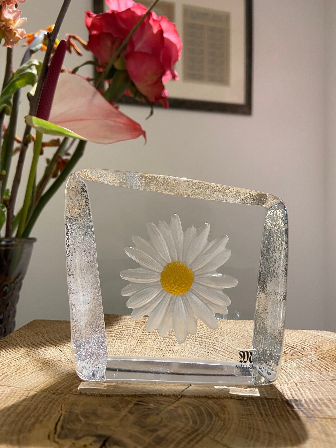 Handcrafted Crystal Daisy Flower From Maleras, Sweden Robert Ljubez ...