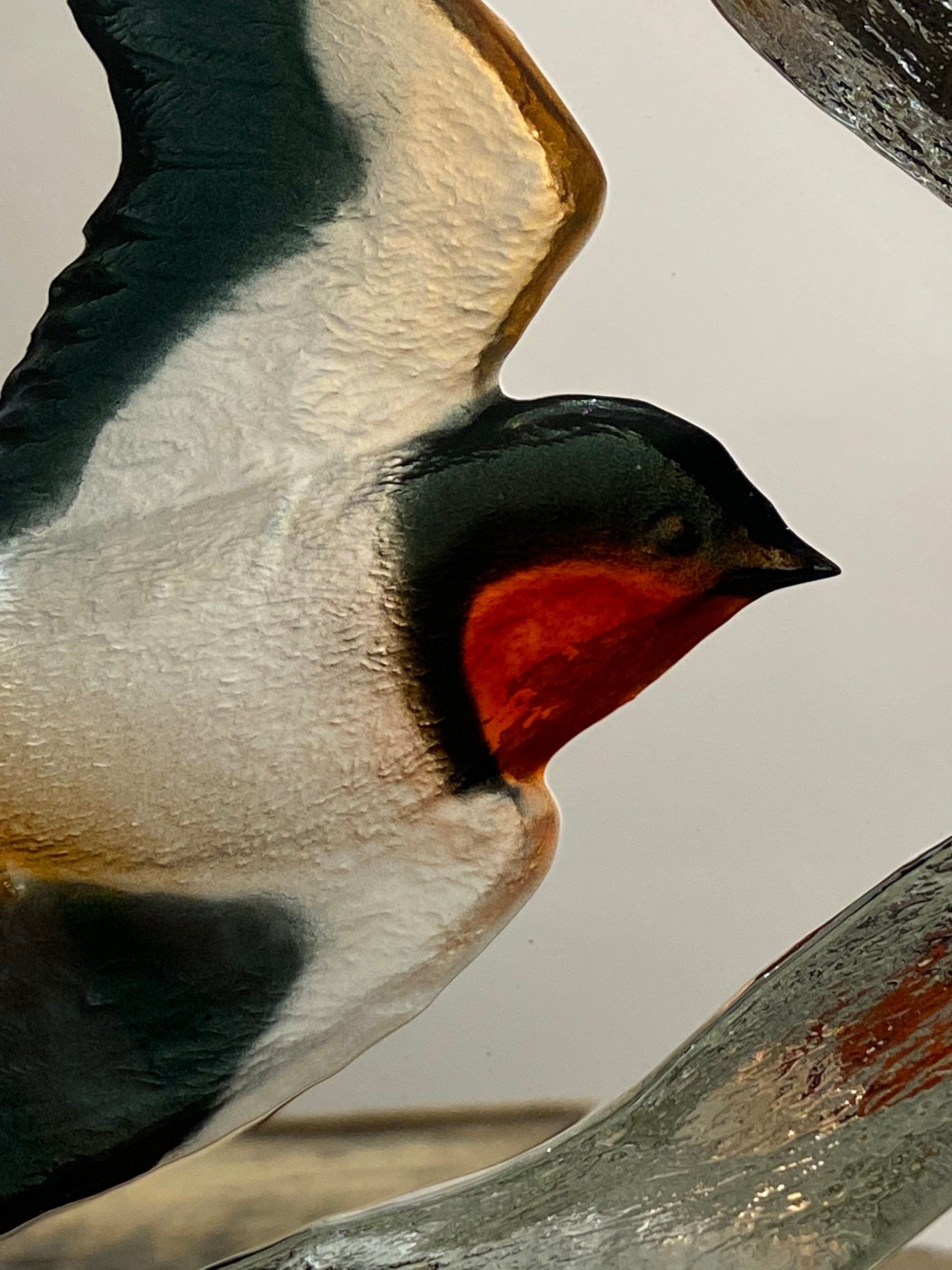 Beautiful Swallow Bird Sculpture Handmade Crystal by Mats - Etsy
