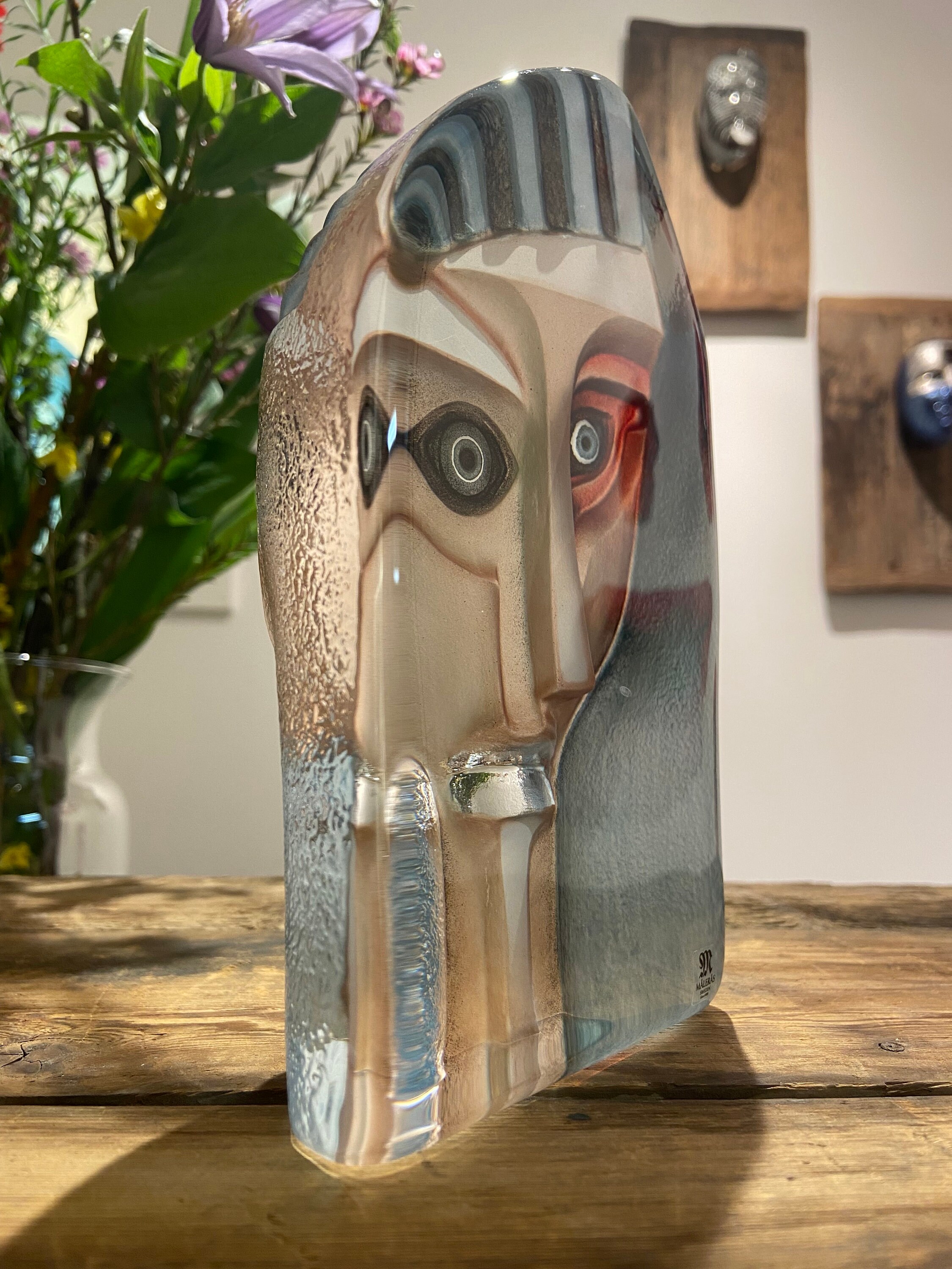 Kristallen Masker Xerxes Door Mats Jonasson Maleras Glaskunst Zweden - Etsy