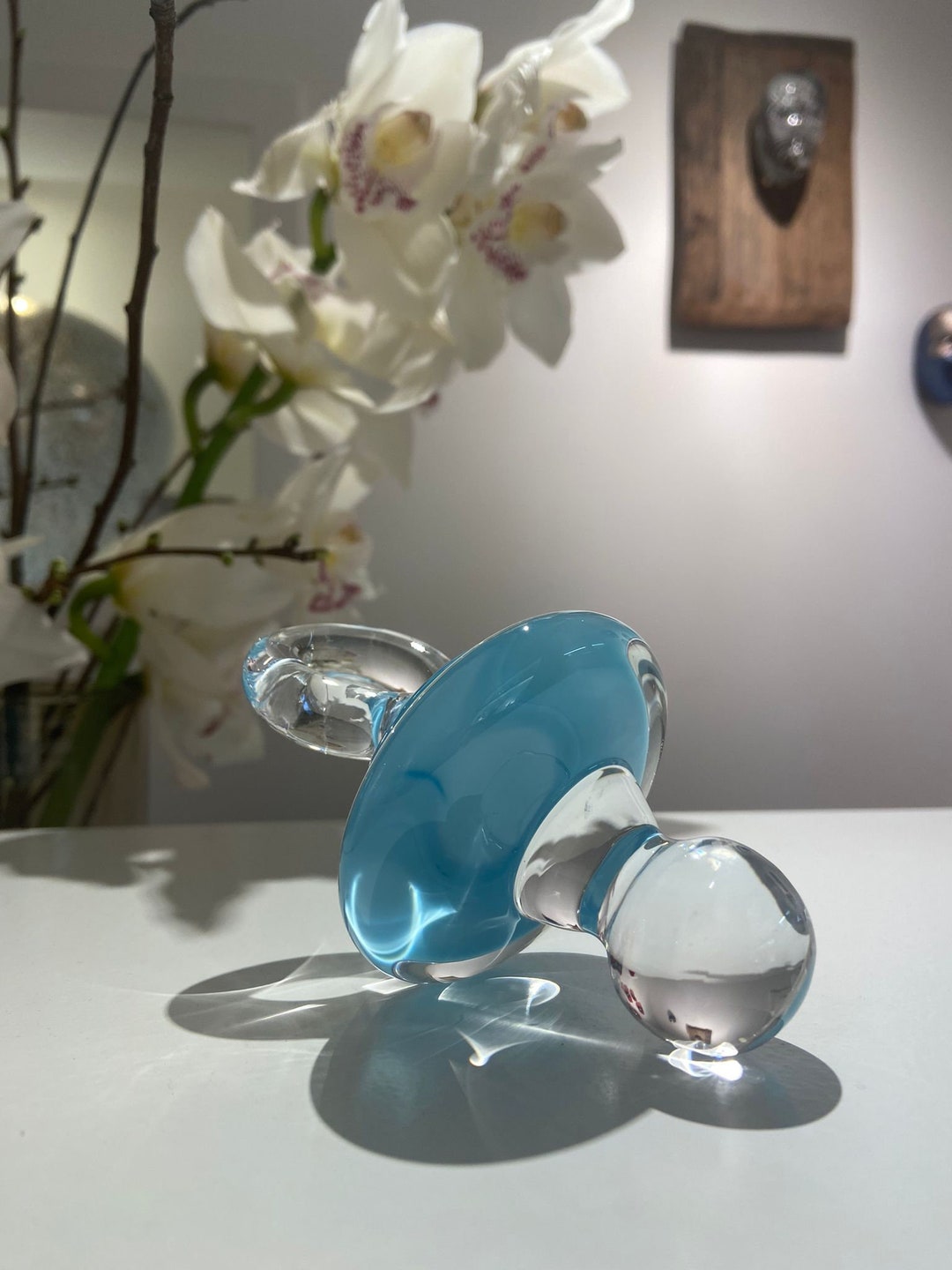 Adorable Newborn Gift - Handcrafted Glass Pacifier Art From Sweden - Etsy