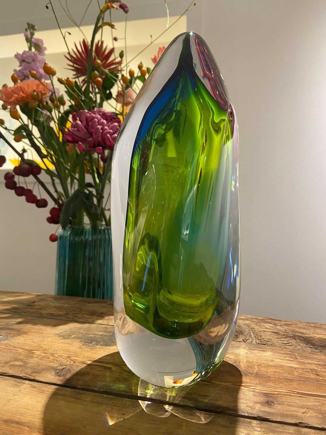 Elegant Handmade Art Glass Sculpture in Stunning Colors - Etsy