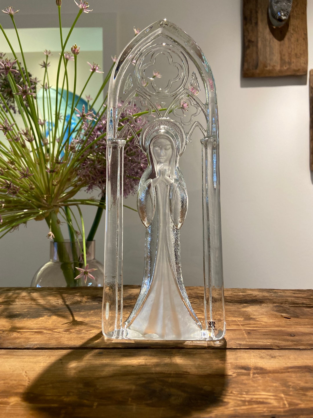 Crystal Madonna by Mats Jonasson Art Glass Sweden - Etsy