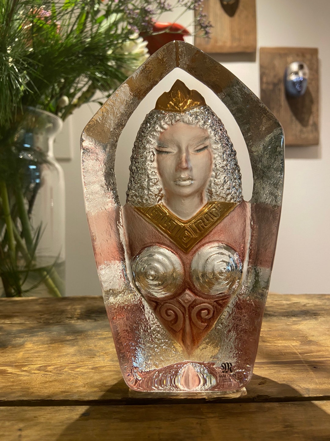 Freya Goddess by Mats Jonasson Maleras Sweden Art Glass - Etsy