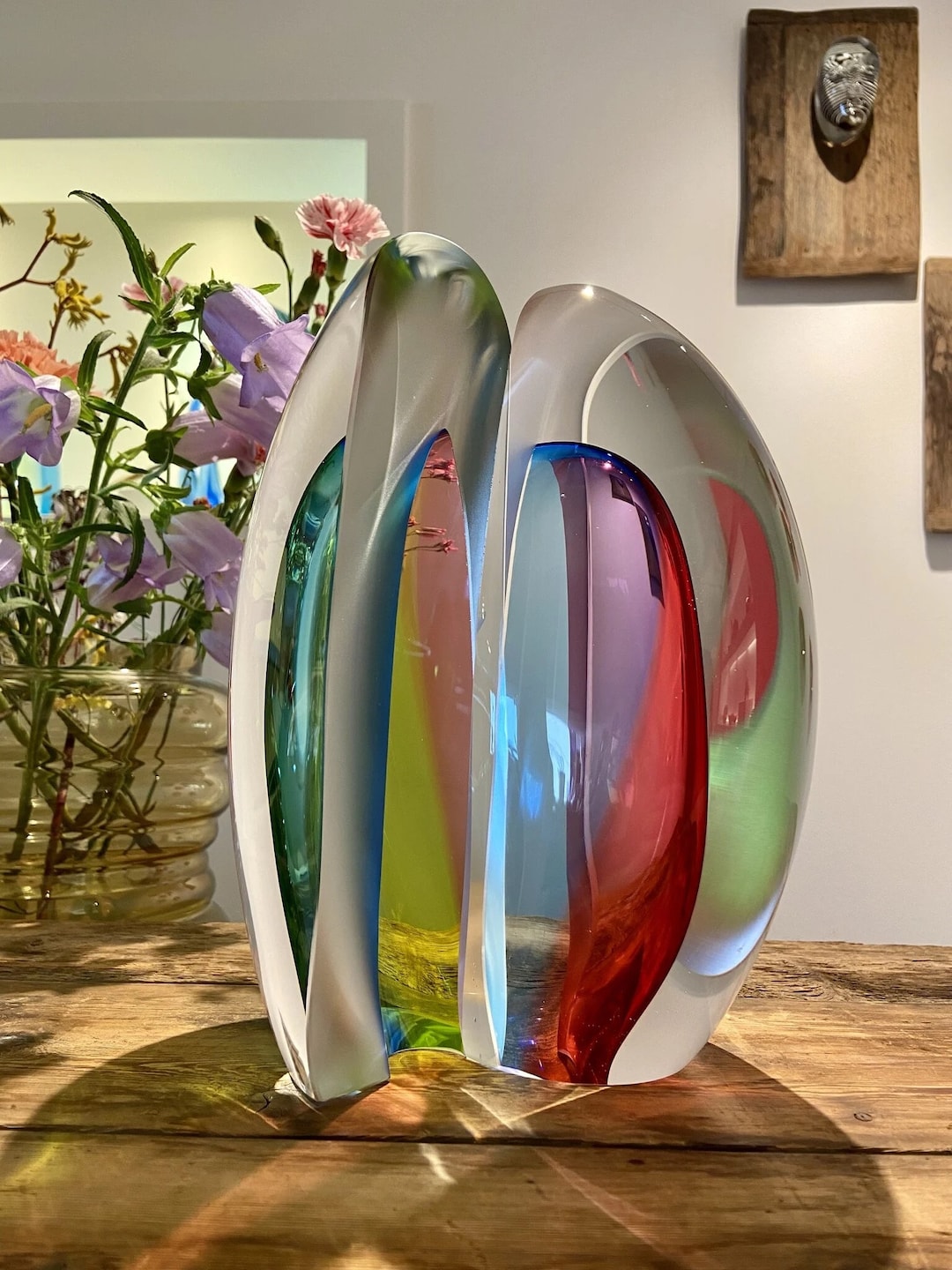 Elegant Rainbow Glass Art Sculpture 'together as One' Handmade Limited ...