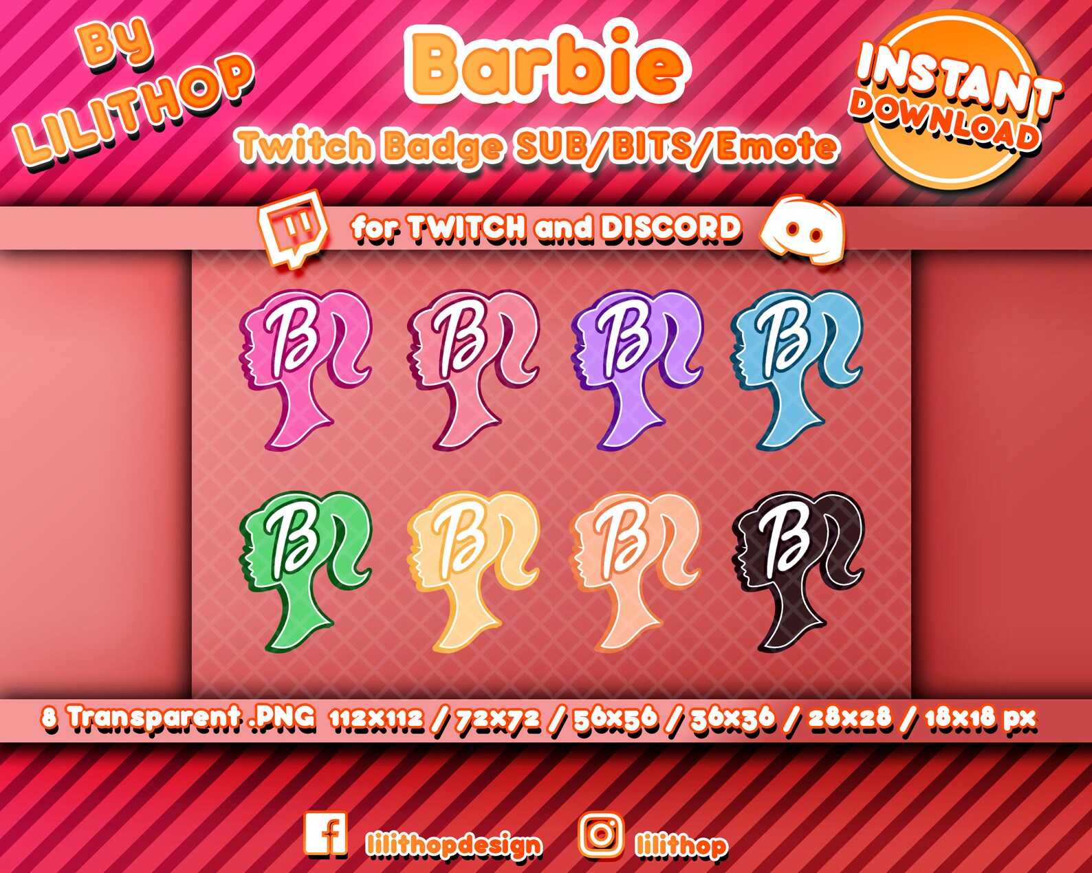Twitch Barbie - SUB Badges / Bits / Emotes / Pack Badges / Emotes - Etsy