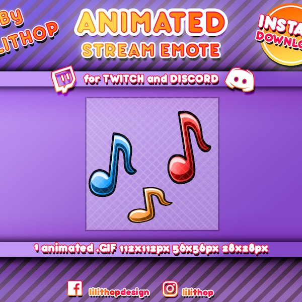 Music Note Emote - Etsy