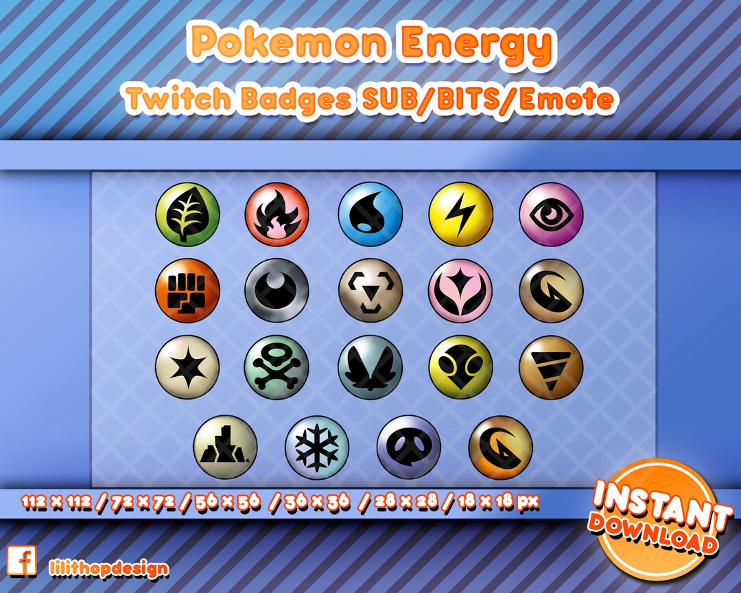 Twitch Pokemon Energy - SUB Badges / Bits / Emotes / Pack Badges ...