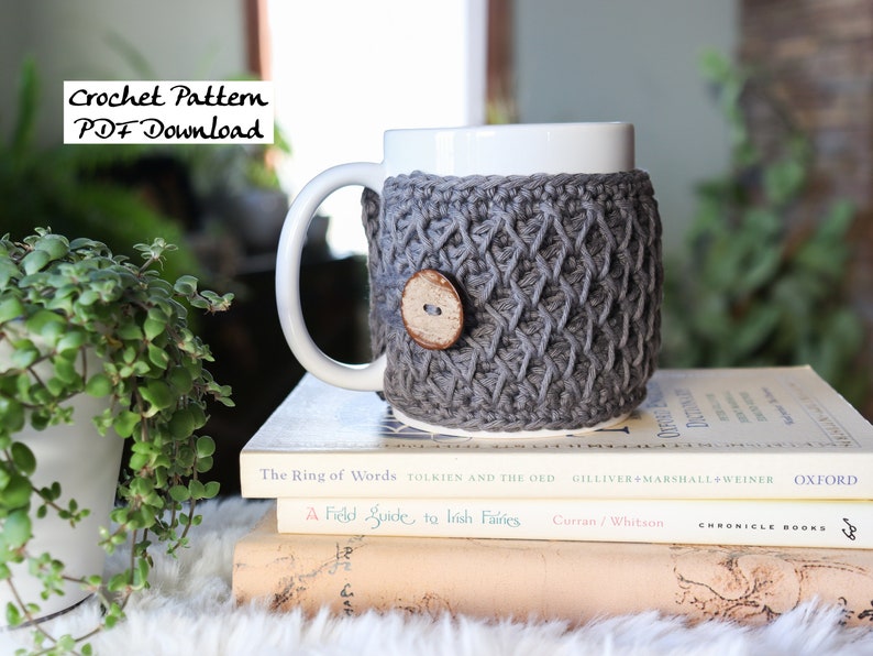 Honeycomb Mug Cozy Pattern Crochet Mug Wrap Mug Warmer Crochet Pattern ...