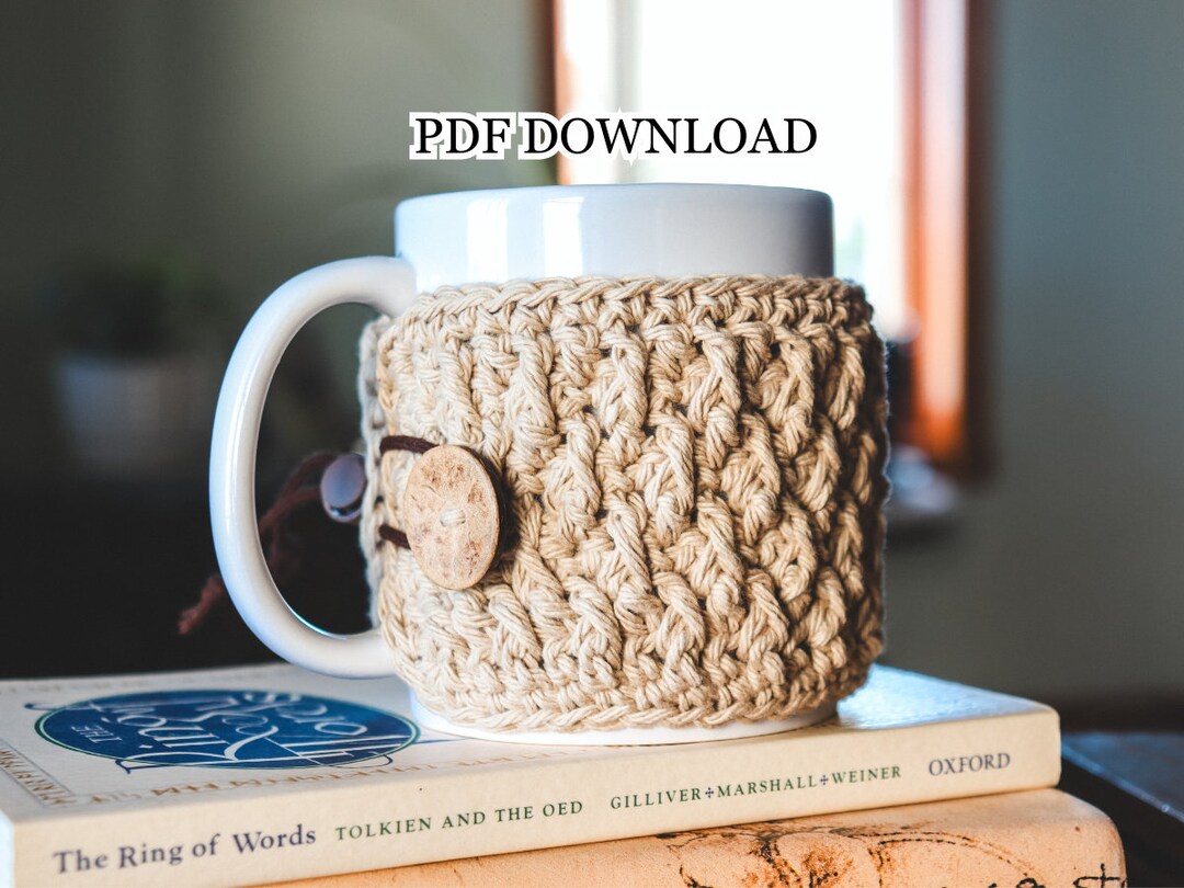 Cedar Mug Cozy Pattern | Crochet Mug Wrap | Mug Warmer Crochet Pattern ...