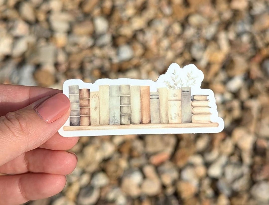 Bookshelf Sticker Gift for Reader Bookish Gifts Farmhouse Bookshelf ...