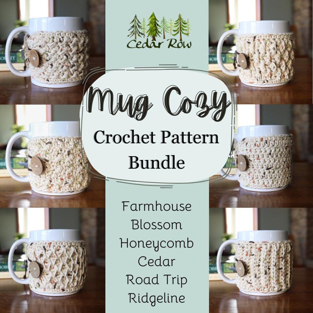 Mug Cozy Pattern Bundle | Crochet Pattern Ebook | Coffee Cozy Patterns ...