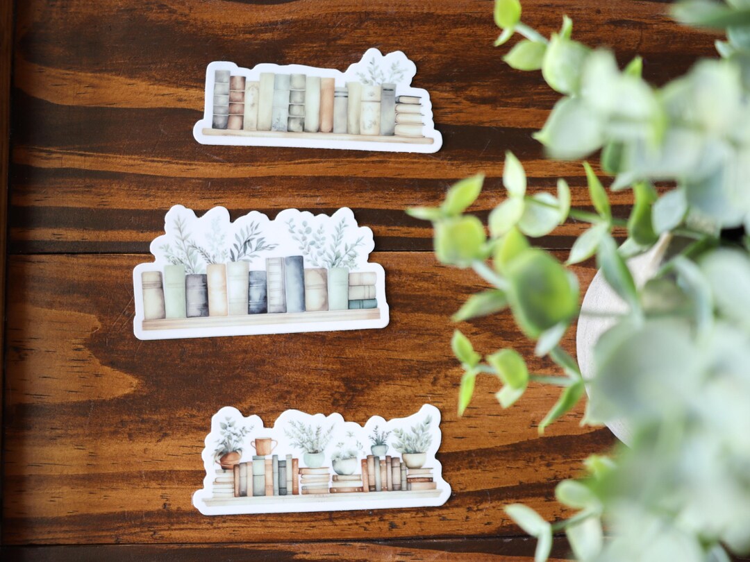 Bookshelf Sticker Bundle Stickers for Bookworms Gift for Readers ...