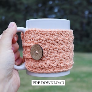 Blossom Mug Cozy Pattern | Crochet Mug Wrap | Easy Mug Warmer | Mug ...