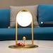 Glass Globe Table Lamp, 4-level LED Touch Dimmable Table Night Light ...