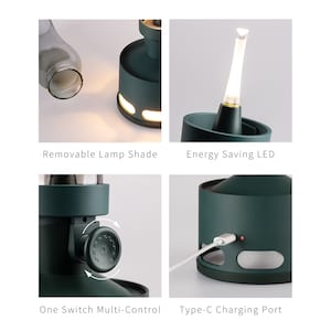 Tubicen Cordless Battery Table Lamp,vintage LED Oil Lamps Lantern,10 ...