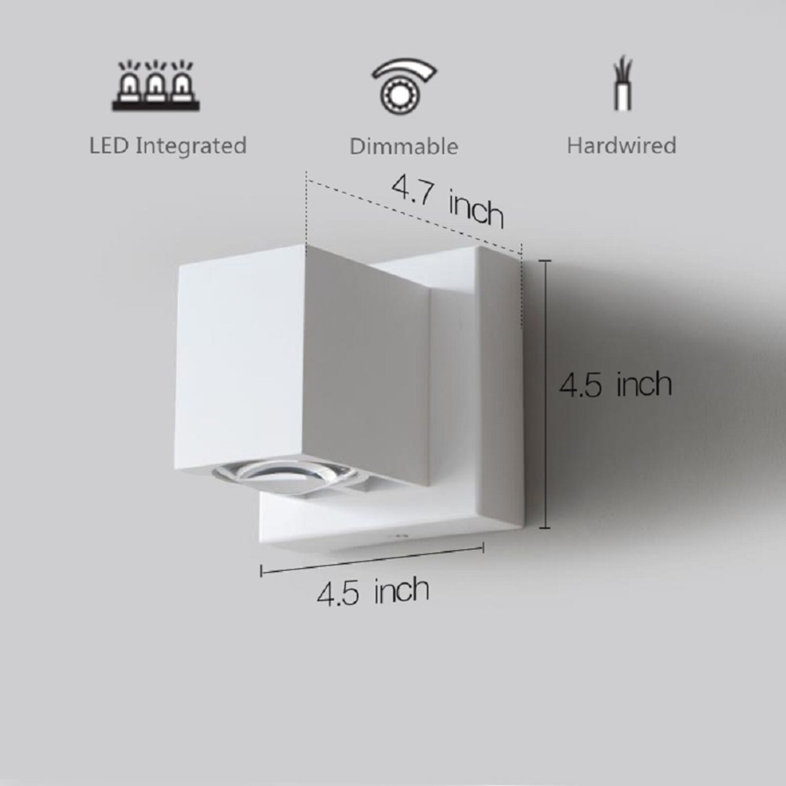 LED Dimmable Wall Sconce Lightingindoor Aluminum Wall Lampup - Etsy
