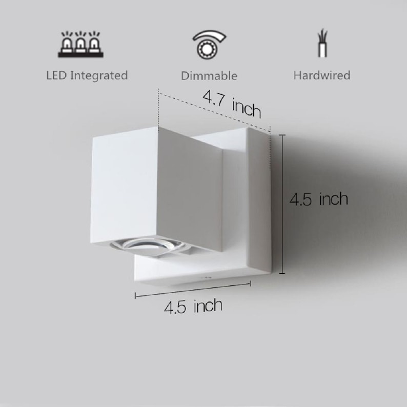 LED Dimmable Wall Sconce Lightingindoor Aluminum Wall Lampup - Etsy