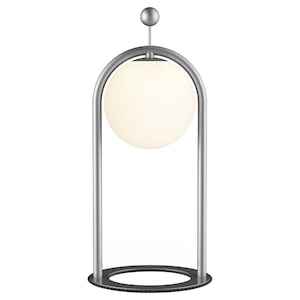 Tubicen Mid Century Modern Table Lamp, Glass Globe Desk Lamp, Bedroom ...