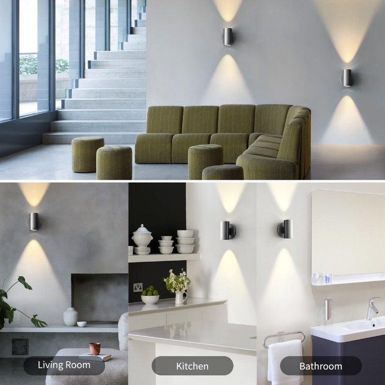 Modern LED Wall Sconce Light up Down,7w Bright Indoor Wall Lamp ...
