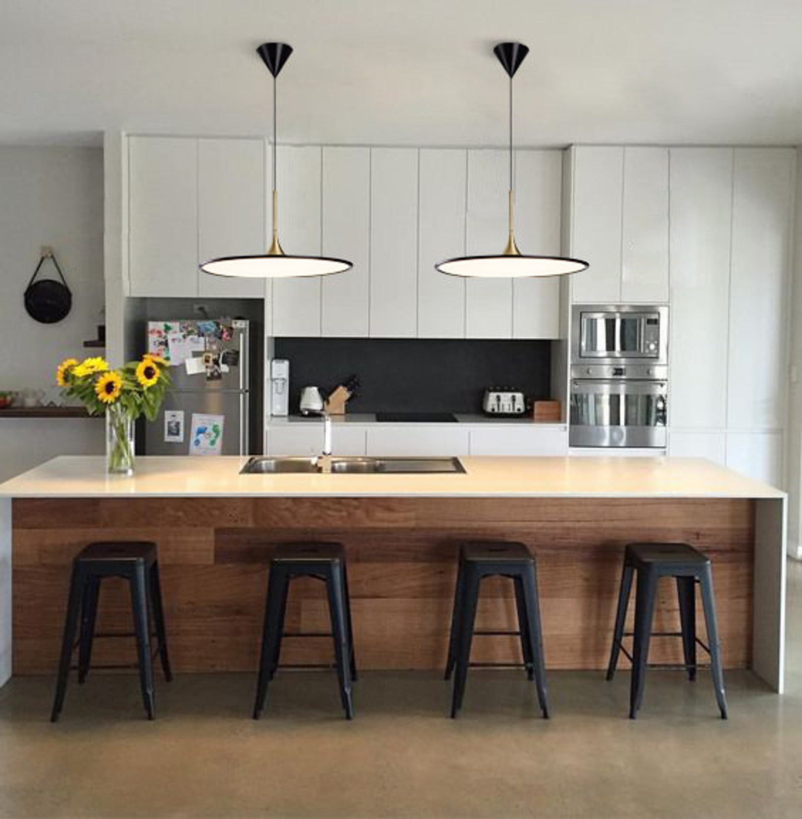 Tubicen LED Dimmable Pendant Light Fixture, Ultrathin Flat Pendant Lamp ...