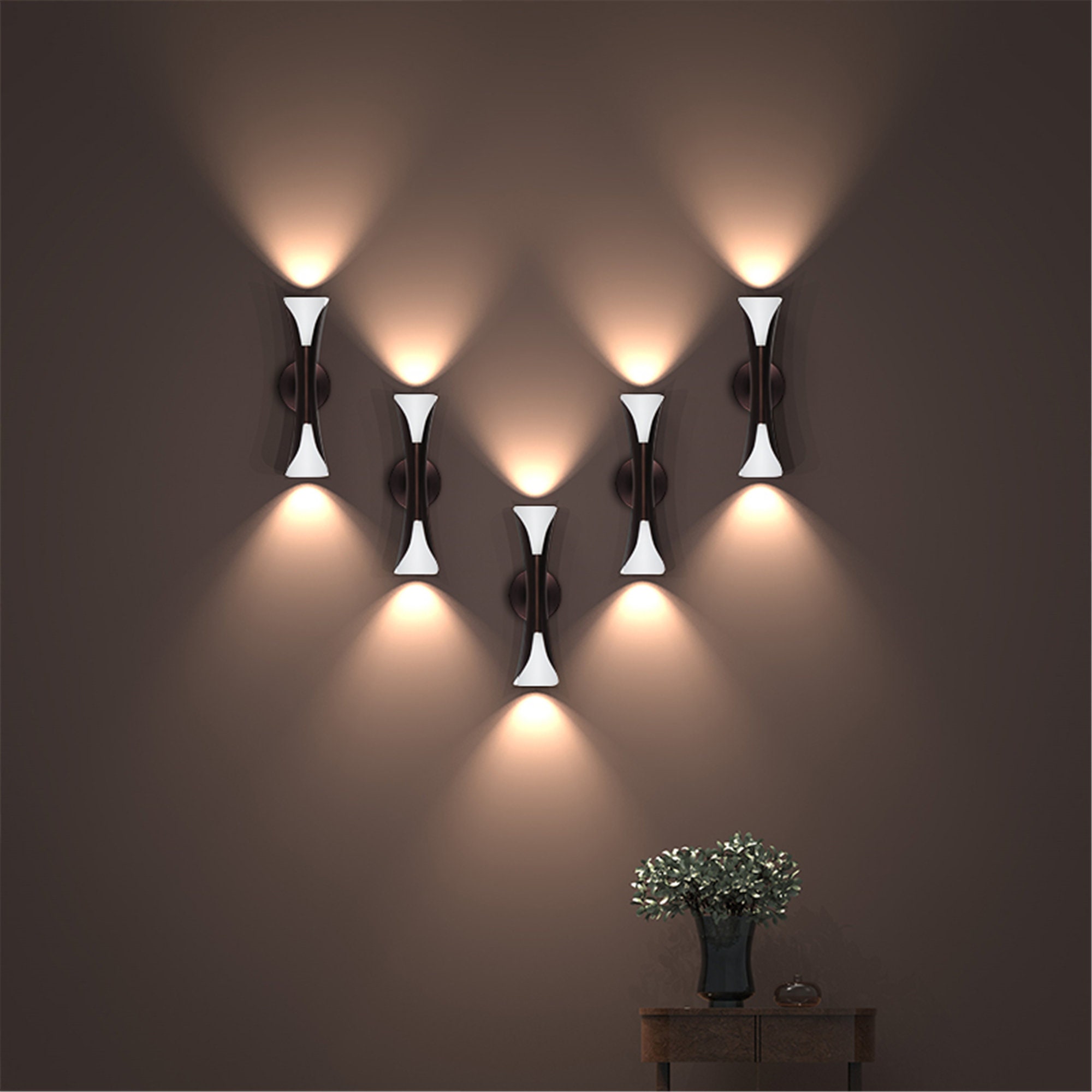 Tubicen Indoor Wall Sconce Light Up Down,Unique Linear Wall Lamp,Metal ...
