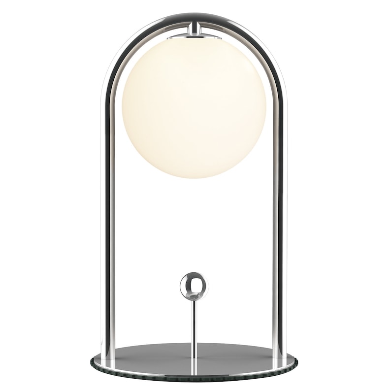 Glass Globe Table Lamp, 4-level LED Touch Dimmable Table Night Light ...