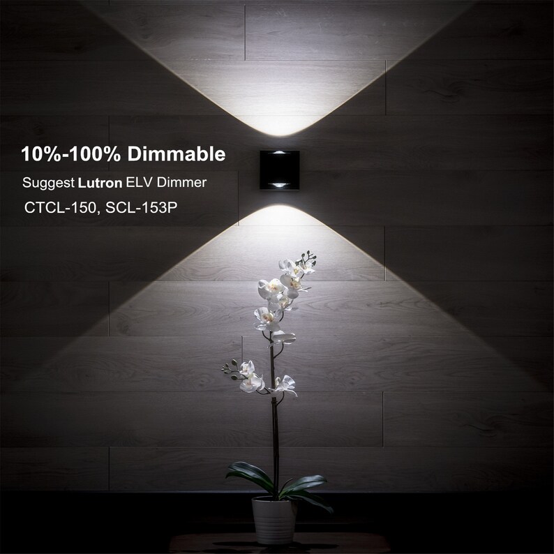 LED Dimmable Wall Sconce Lighting up Down Indoor Aluminum - Etsy