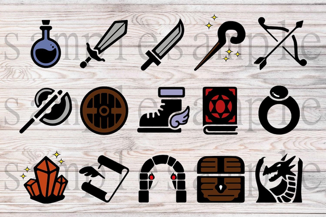 Buy Dnd Icon Dungeons and Dragons Icon Svg Files for Cricutd20 Online ...