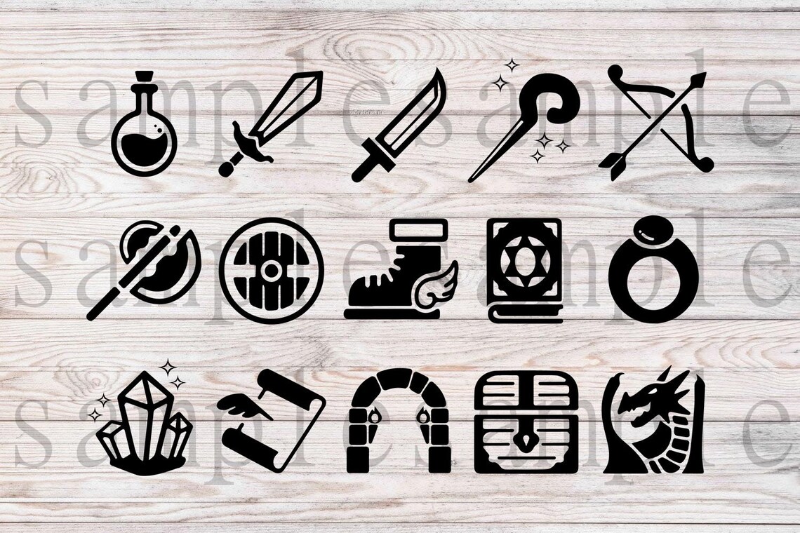 Buy Dnd Icon Dungeons and Dragons Icon Svg Files for Cricutd20 Online ...