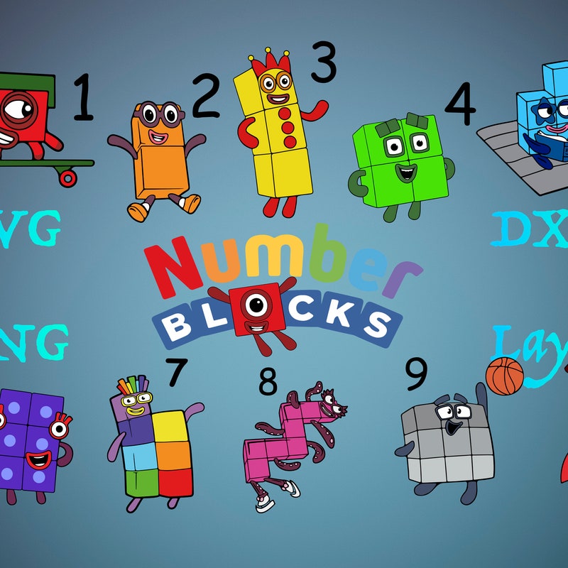 Number Blocks Png - Etsy