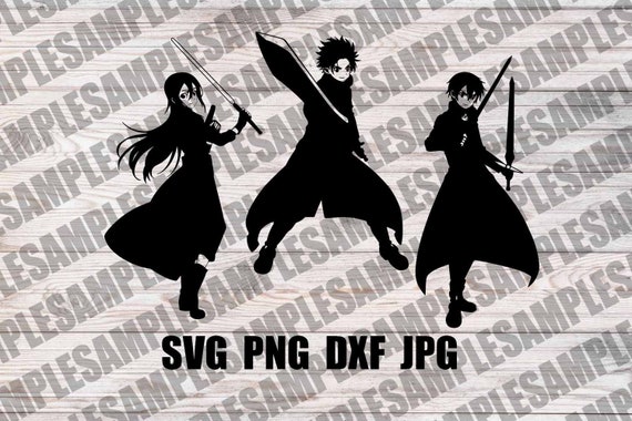 Anime Anime Svg Anime Vector Anime Silhouette Silhouette - Etsy