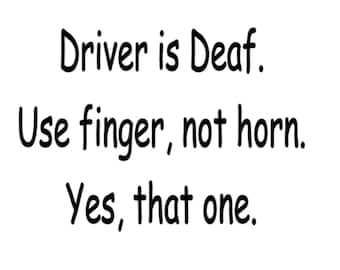 Deaf Driver Decal - Etsy