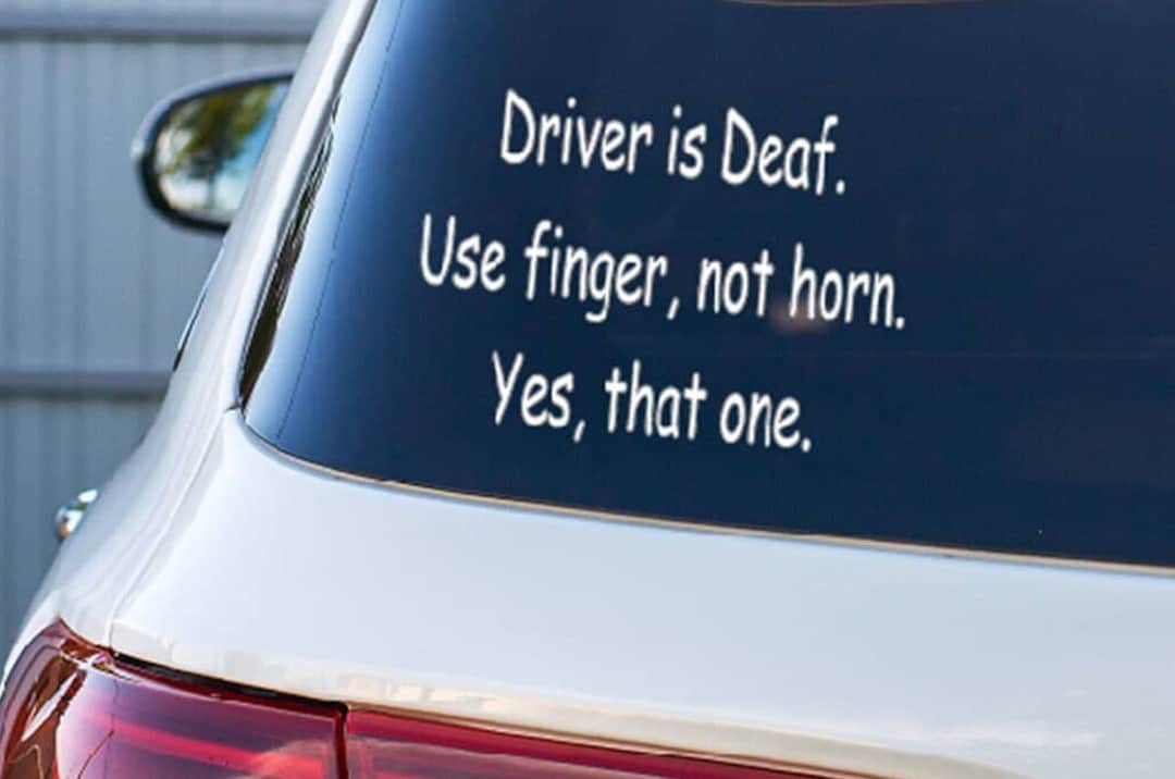 ASL Driver is Deaf Use Finger Decal, Deaf Driver, ASL Gift, Sign ...