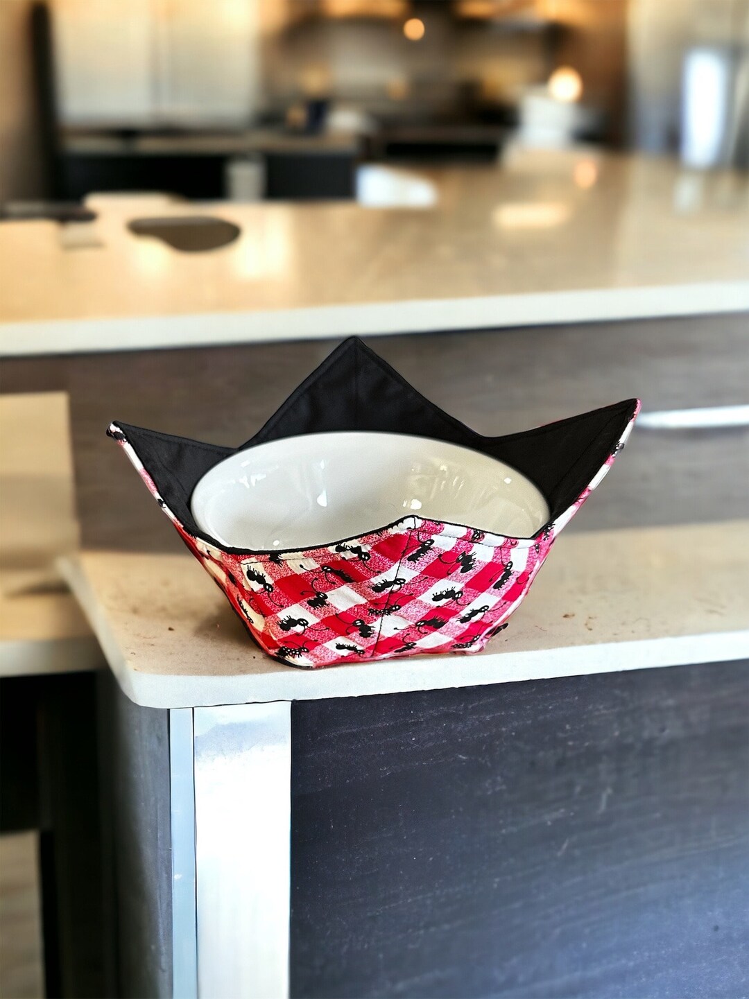 Reversible Bowl Cozy, Ants Decor, Birthday Gift for Friend, Soup Bowl ...