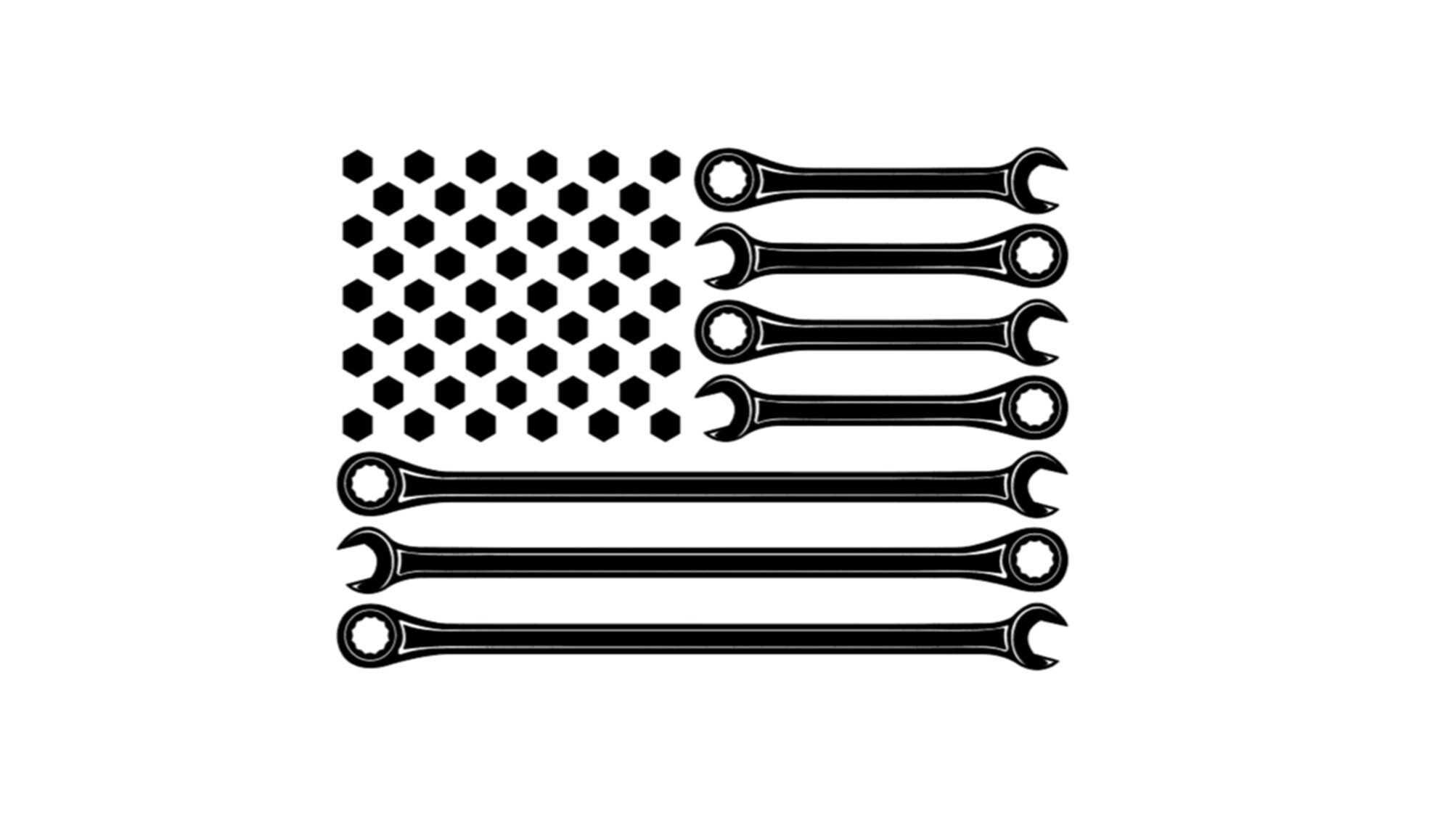 American Wrench Flag Vinyl Decal Decal for Car Decal for | Etsy