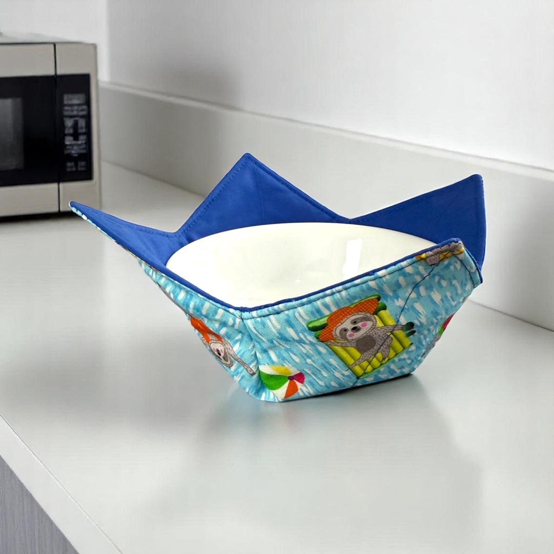 Reversible Sloth Bowl Cozy: Microwave Safe Soup & Ice Cream Holder - Etsy