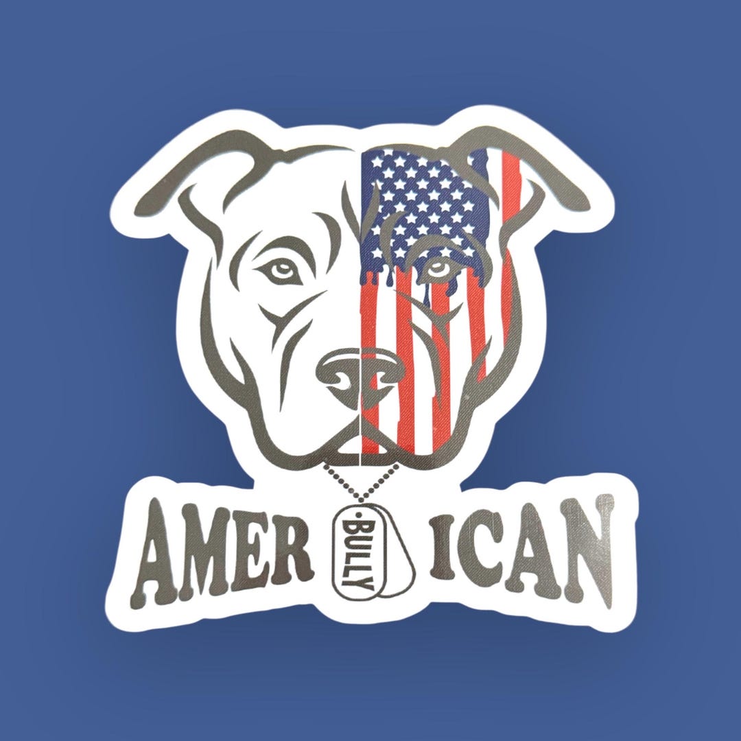American Bully Sticker, Bully Breed, Pitbull Gifts, Patriotic Decals ...