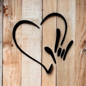 ASL I Love You Heart Decal, ASL Gift for Interpreter, Decals for Best ...